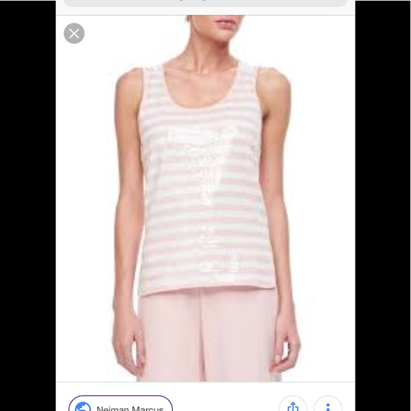 Joan Vass | Tops | Joan Vass Sz 2 Sequin Striped Tank Top | Poshmark